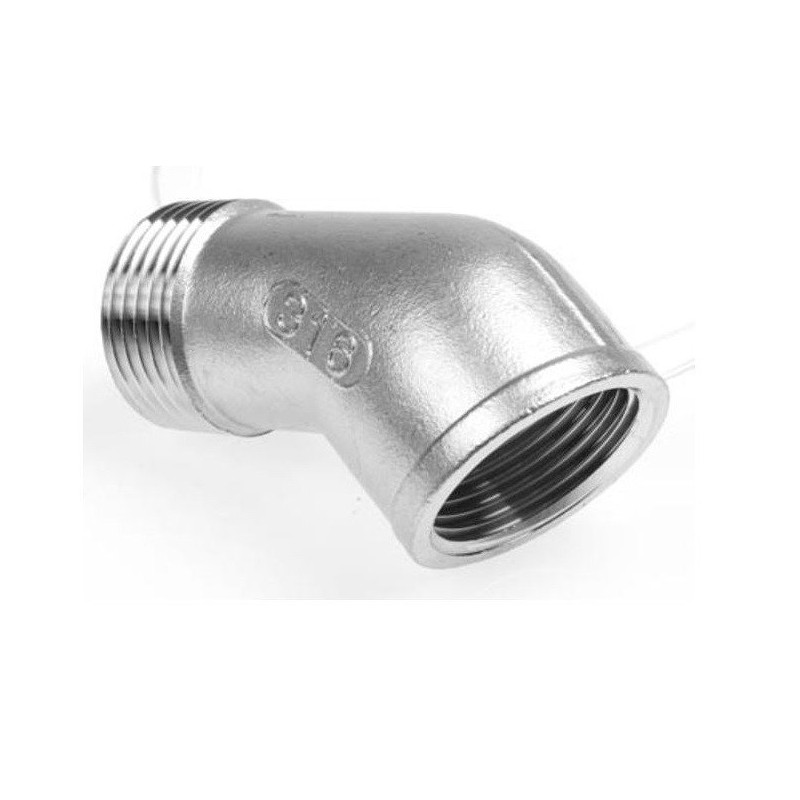 Knie bi-bu 45 BSP, 2 Zoll Edelstahl-316 (A4)