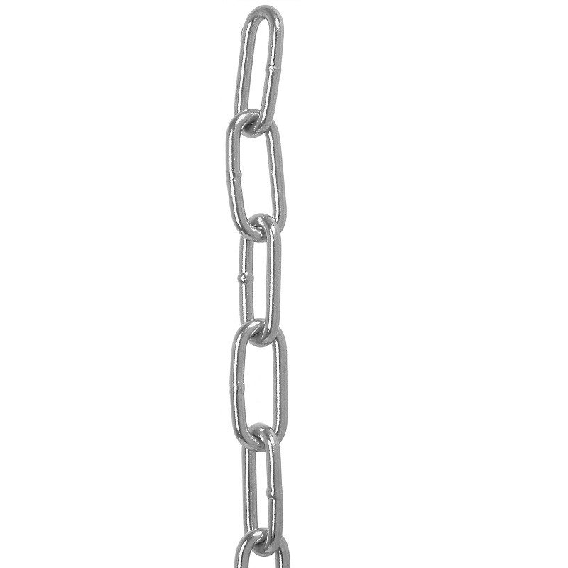 Rundstahlkette langgliedrig ähnl. DIN 5685-C 3 mm pro Meter Edelstahl-316 (A4)