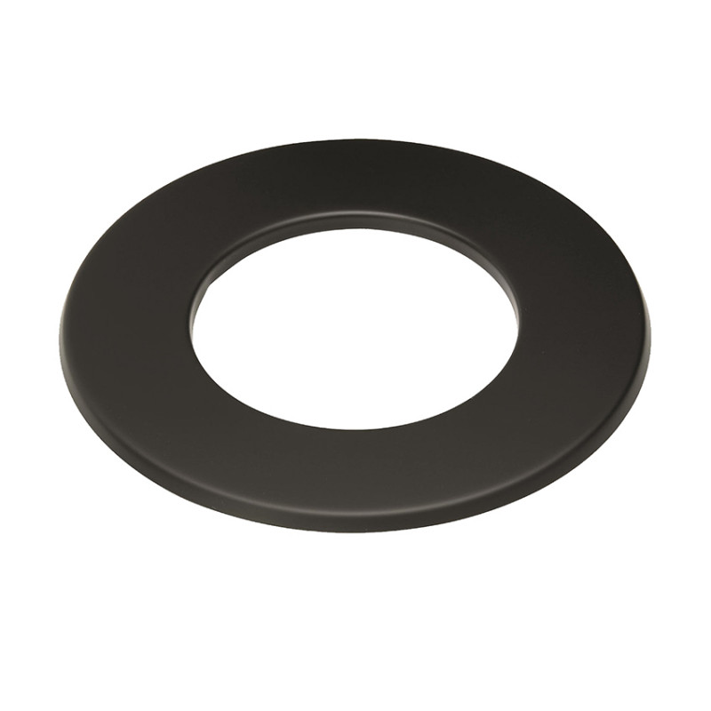 Rozet Ø185 mm rozet 50 mm voor rookkanaal enkelwandig staal zwart